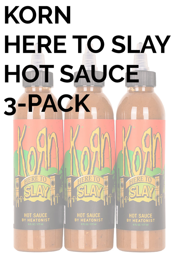 Korn Here to Slay Hot Sauce 3-Pack | HEATONIST